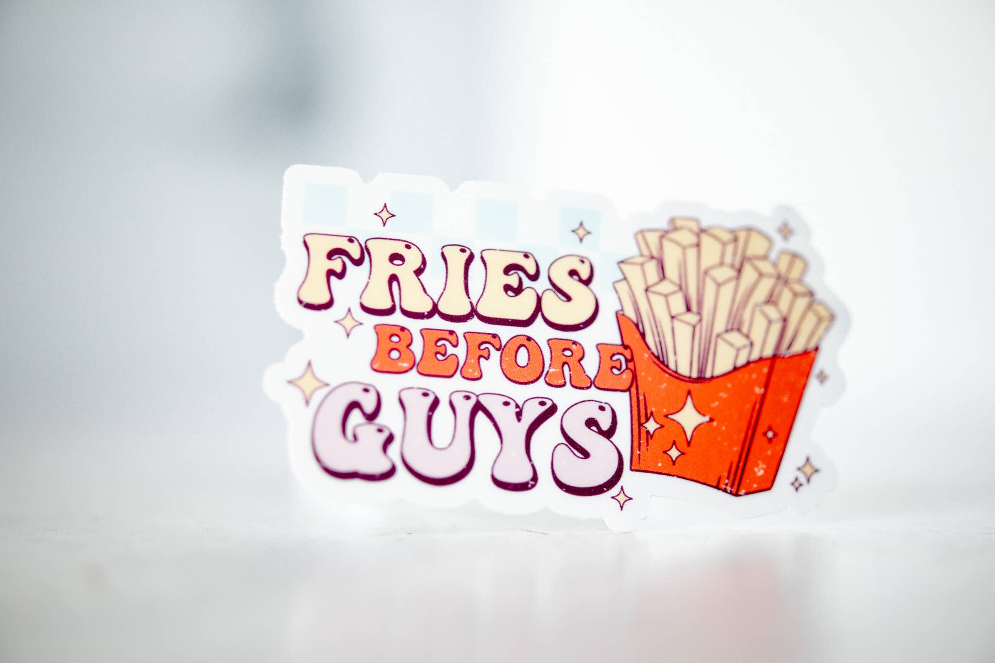 Fries Before Guys, Vinyl Sticker, 3x3 in. – Lucky Dancewear